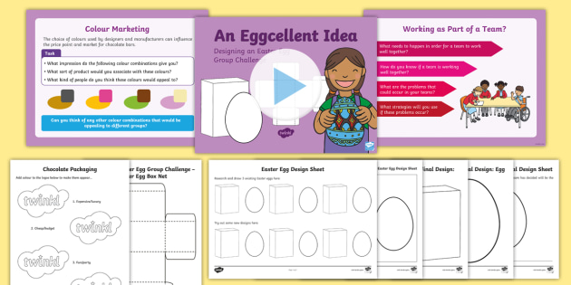 FREE! - Design An Easter Egg Group Challenge Resource Pack