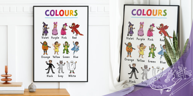 Colours Dressing Up Poster | Twinkl Art Gallery