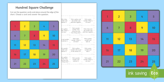 25 Chart Challenge Worksheet / Worksheet (teacher made)