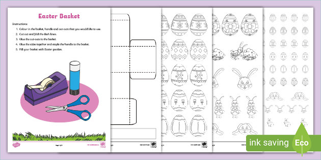 Easter Basket Craft Activity (teacher made)