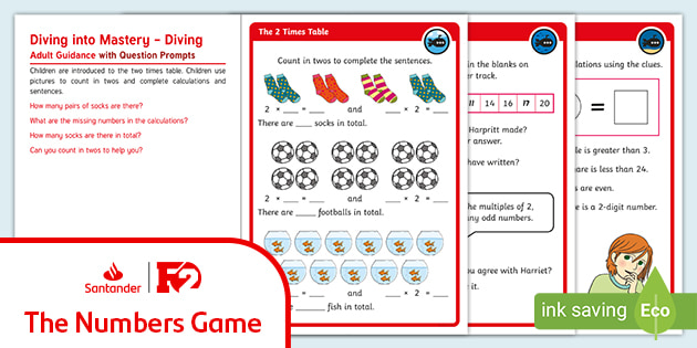 FREE! - 👉 The Numbers Game: The 2 Times Tables [Mild]