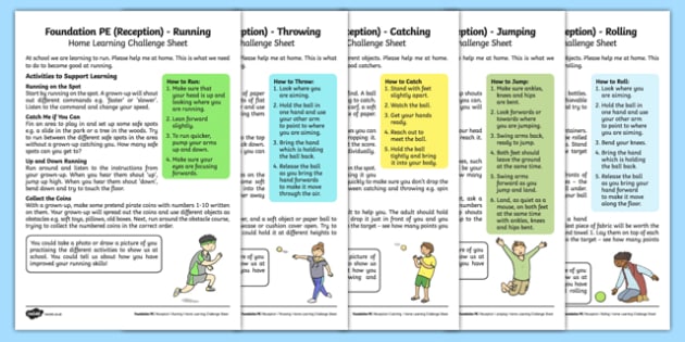 Foundation PE (Reception) – Games – The Olympics Home Learning Challenge