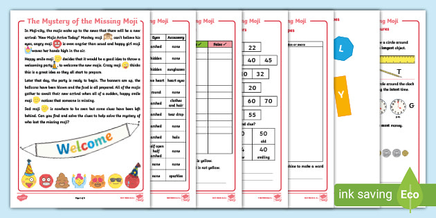 😊 The Mystery of the Missing Emoji Maths Mystery Game