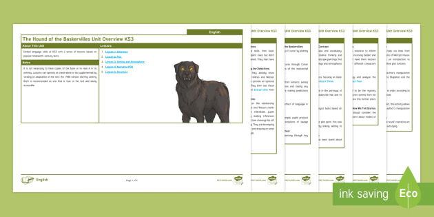 FREE! - 'The Hound of the Baskervilles' Unit Overview