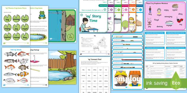 ‘oy’ Phonics - Teacher-made Sound Activity Stations