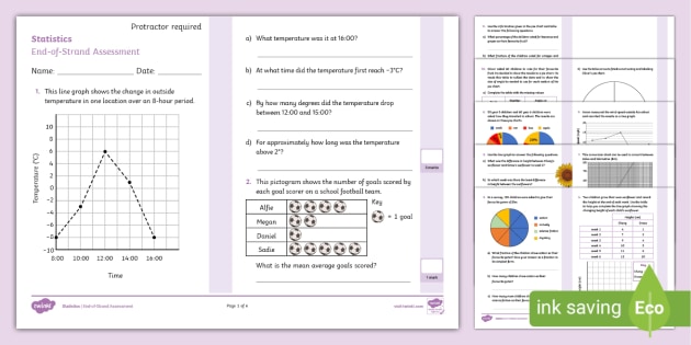 👉 Y6 Statistics End-of-Strand Assessment (teacher made)
