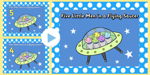 5 Little Men in a Flying Saucer PowerPoint (teacher made)