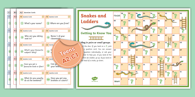 Esl Snakes And Ladders
