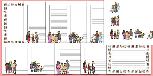 FREE! - My Family Page Borders - Page border, border, writing template