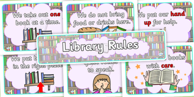 School Library Rules Display Pack | Primary School Resources
