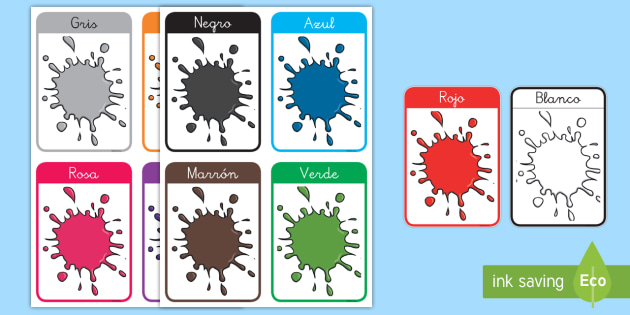 Tarjetas educativas: Los colores (creat de profesori)