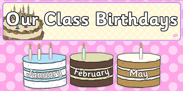 👉 Editable Birthday Display Set Cakes (teacher made)