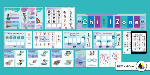 Chill Zone Calming Corner Activity Pack (teacher made)