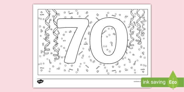 👉 Number 70 Colouring Page (Teacher-Made)