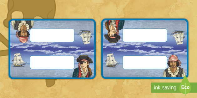 Pirate-Themed Desk Plate Name Labels (teacher made)