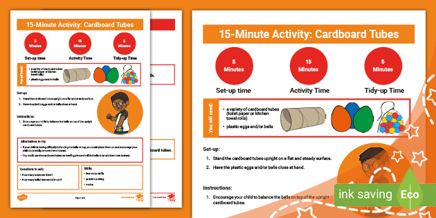 15-Minute Activity: Cardboard Tubes (teacher made)