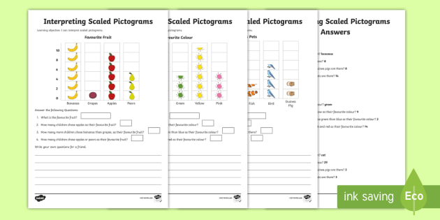 Interpreting Pictograms Worksheet / Worksheet (teacher made)