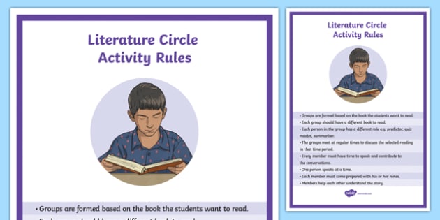 Literature Circle Rules A4 Display Poster (teacher made)