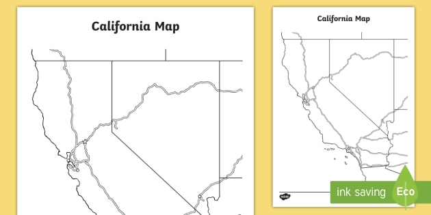 Blank California State Map Worksheet / Worksheet
