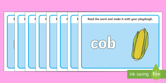 CVC Words 'o' Playdough Mats (teacher made)
