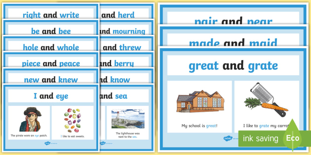 Homophone Display Posters (teacher made)