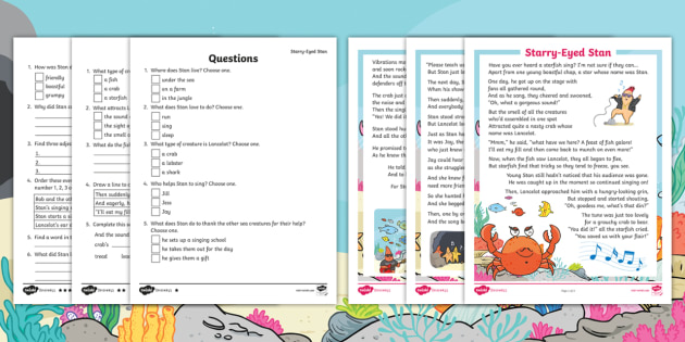 * NEW * Starry-Eyed Stan Differentiated Reading Comprehension Activity