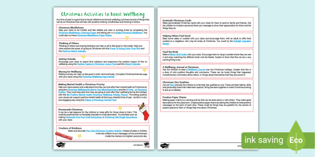 Christmas Mental Health Activities | Twinkl Life Resources