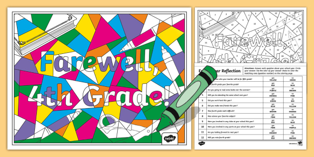 4th grade coloring pages