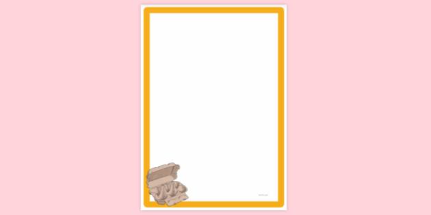 FREE! - Simple Egg Box Page Border | Page Borders | Twinkl