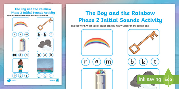 The Boy and the Rainbow Phase 2 Initial Sounds Activity