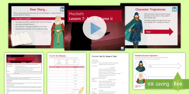 GCSE Macbeth Lesson 7: Act II, Scene ii (teacher made)