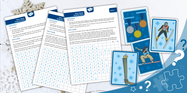 Winter Olympics Anagram Game - AL - Twinkl - Kids Puzzles