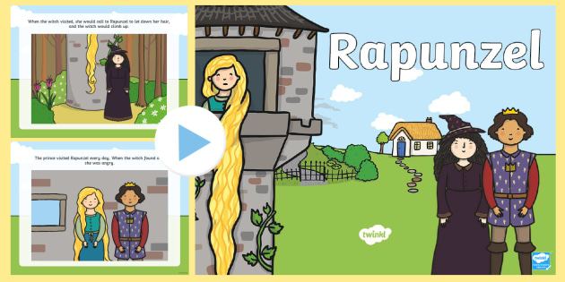 Rapunzel Story PowerPoint - rapunzel, story books, trad tales