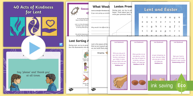 CfE Lent Second Level Resource Pack (teacher made)