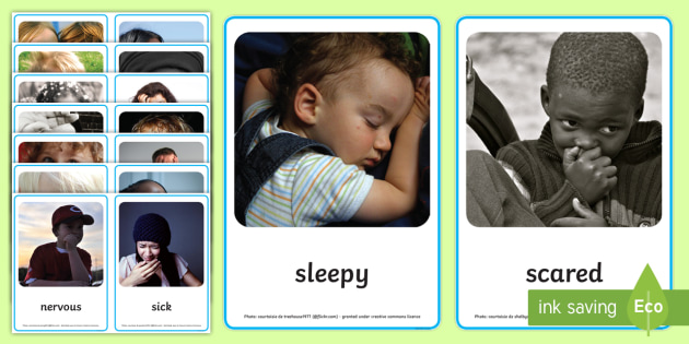 Emotions and Feelings Photo Picture Cards: Preschool -Year 1