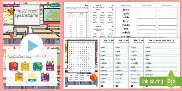Year 2 Term 1B Week 1 Spelling Pack (teacher made)