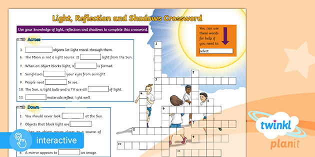 Interactive PDF: Home Learning: Science: Year 3: Light