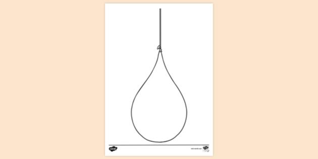 FREE! - Water Balloon on a String Colouring Sheet | Colouring Sheets