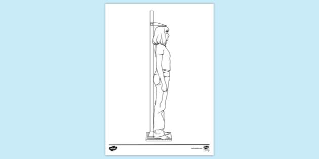 FREE! - Measuring Height Colouring Sheet (teacher made)