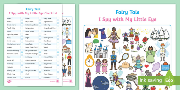 Fairy Tale Themed I Spy with My Little Eye Activity - I spy