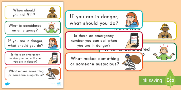 What Is an Emergency? Discussion Cards (teacher made)