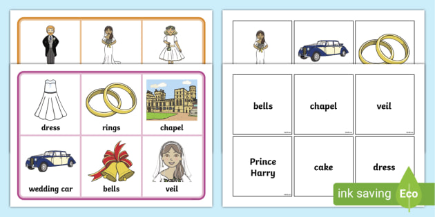 Royal Wedding Bingo (teacher made)