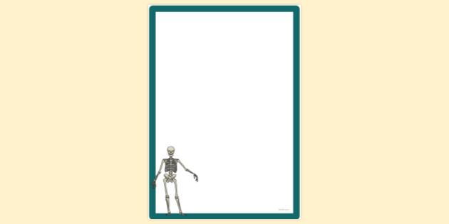 FREE! - Simple Blank Skeleton Page Border | Page Borders | Twinkl