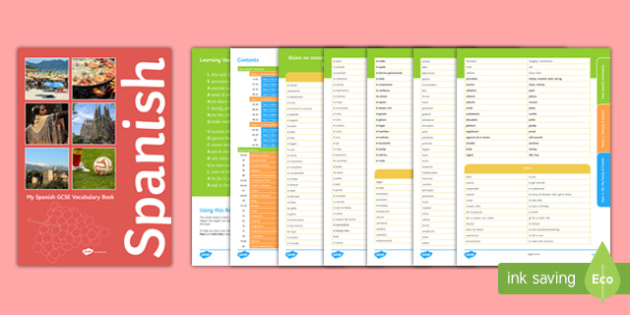 My Spanish GCSE Vocabulary Book (teacher made)