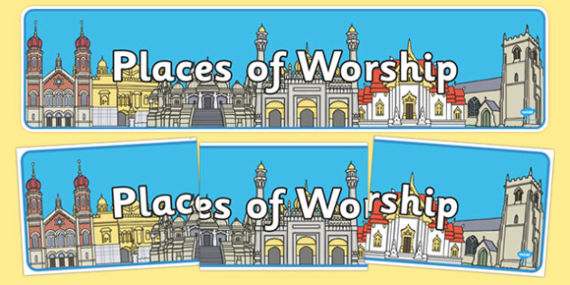 Places of Worship Display Banner (teacher made)