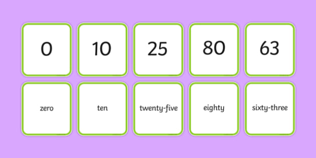 Number Snap Numerals and Number Words 0 100 (teacher made)