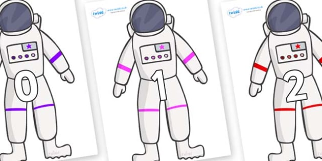 FREE! - Numbers 0-31 on Astronaut (teacher made)