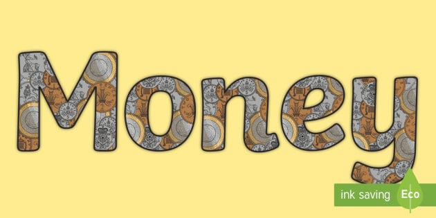 Money: Coins Display Lettering - 'Money' Display Lettering
