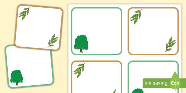 * NEW * Willow Class Cloakroom Peg Labels,Peg Labels,Tree,Natural