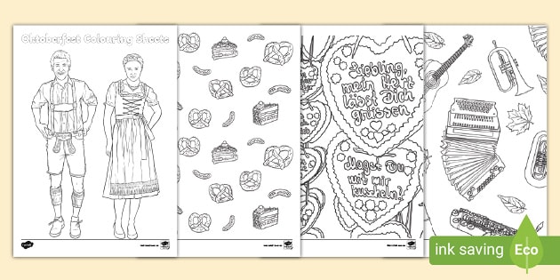 Oktoberfest Colouring Sheet